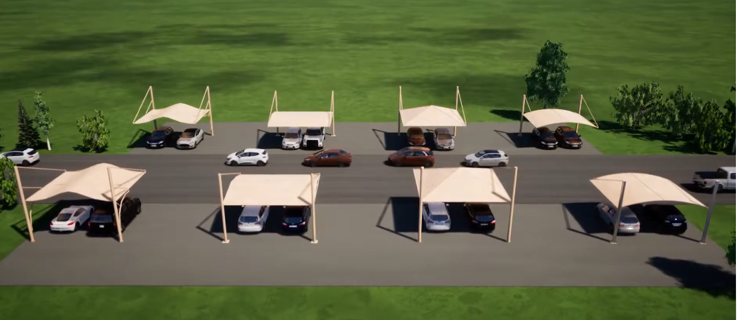 how to install car parking shade